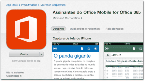 Aplicativo Office 365 para iPhone chega também à loja brasileira