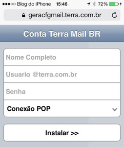 Como configurar automaticamente um email do Terra no iPhone ou no iPad