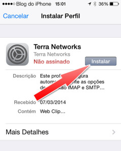 Como configurar automaticamente um email do Terra no iPhone ou no iPad