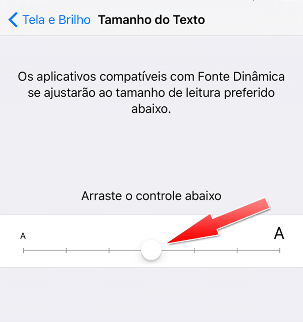 Como aumentar a letra no iPhone ou iPad
