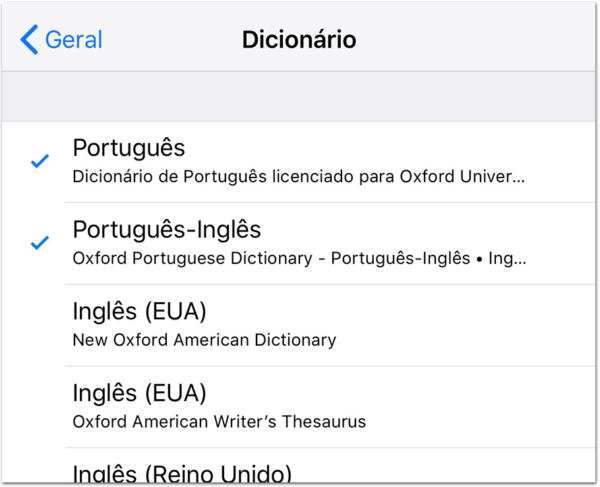Veja como usar o dicionário de português incorporado no iOS