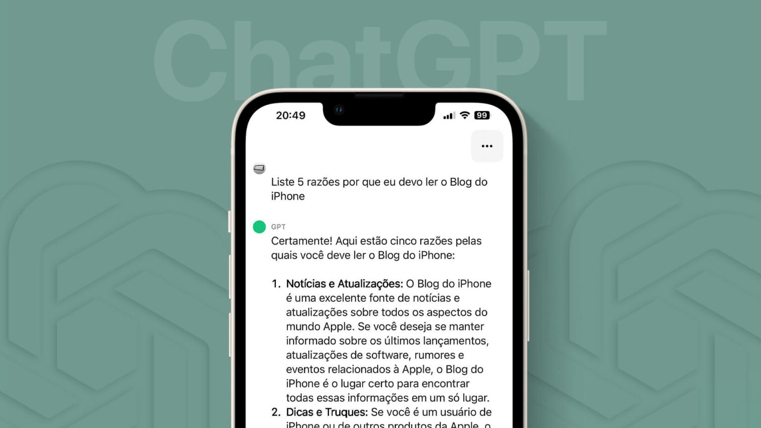 App do ChatGPT para iOS ganha integração com Siri e Atalhos