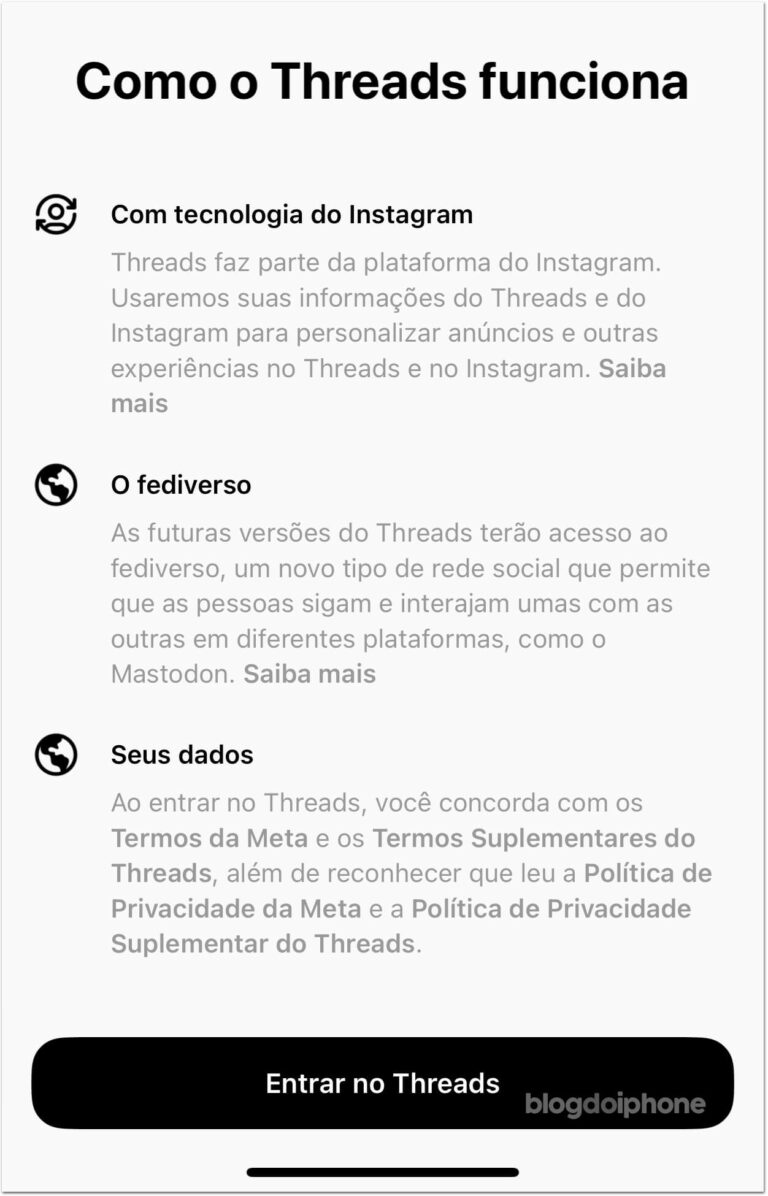 A rede social Threads já está disponível no Brasil