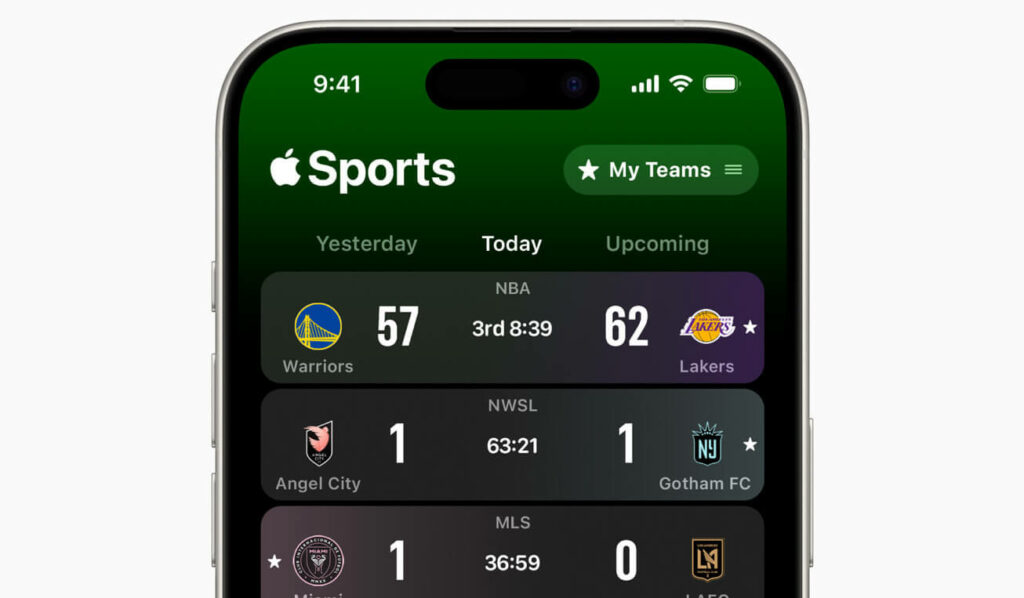 Apple lança aplicativo próprio para seguir resultados de partidas em ...