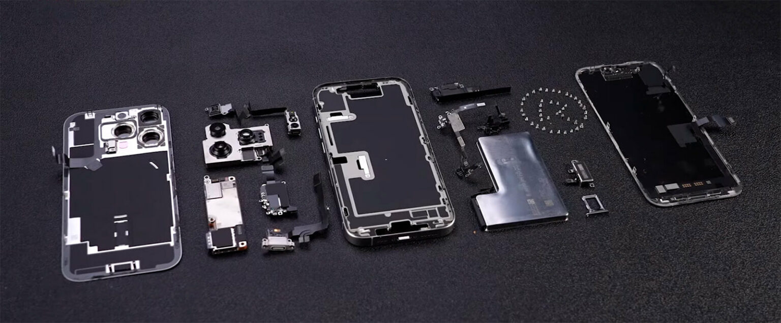 Primeira desmontagem do iPhone 16 Pro revela a linda bateria com ...