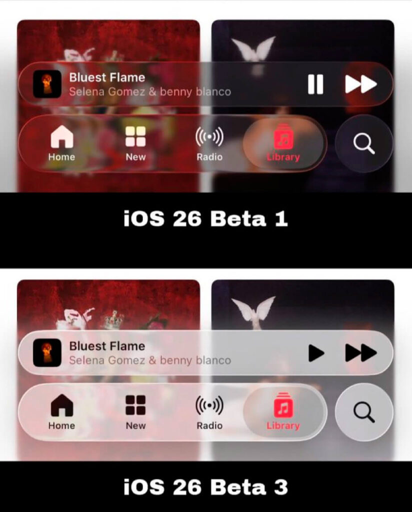 Apple reduz transparências do Liquid Glass no iOS 26 beta 3 e muda o que prometeu na WWDC